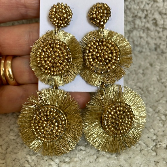 J. Crew | Jewelry | J Crew Dangle Gold Tone Earrings | Poshmark